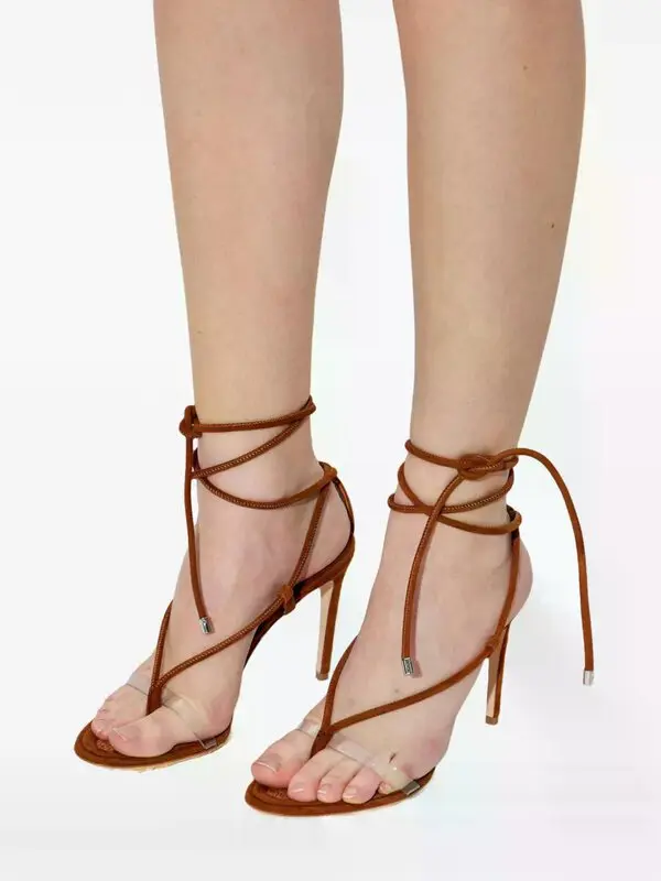 Dsquared2 Goat Skin Stiletto Sandals With Tie Fastening