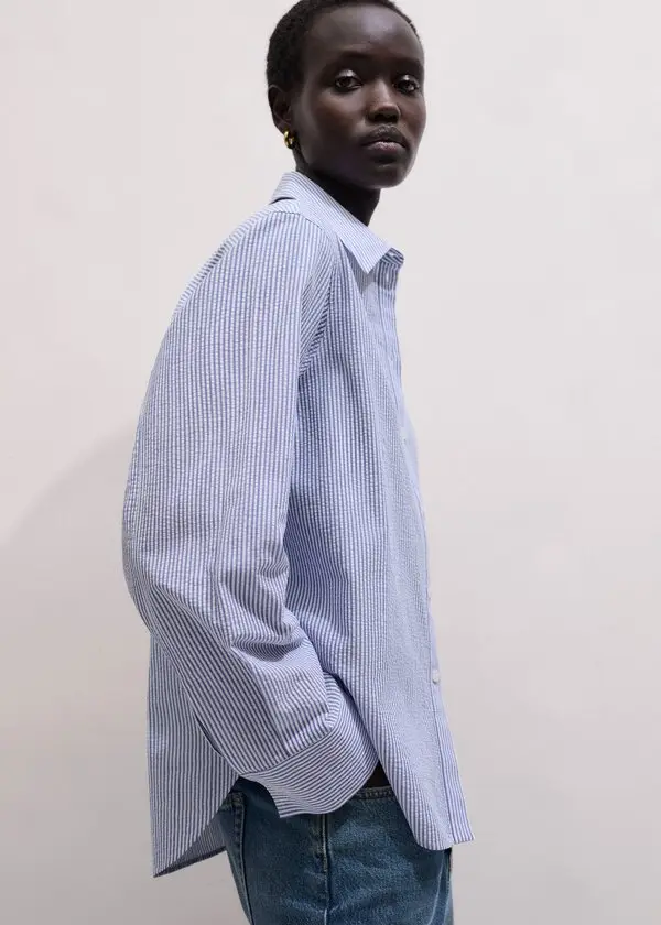 ME+EM Striped Relaxed Shirt