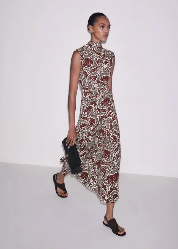 ME+EM Rising Wildflowers Print Fit And Flare Maxi Dress