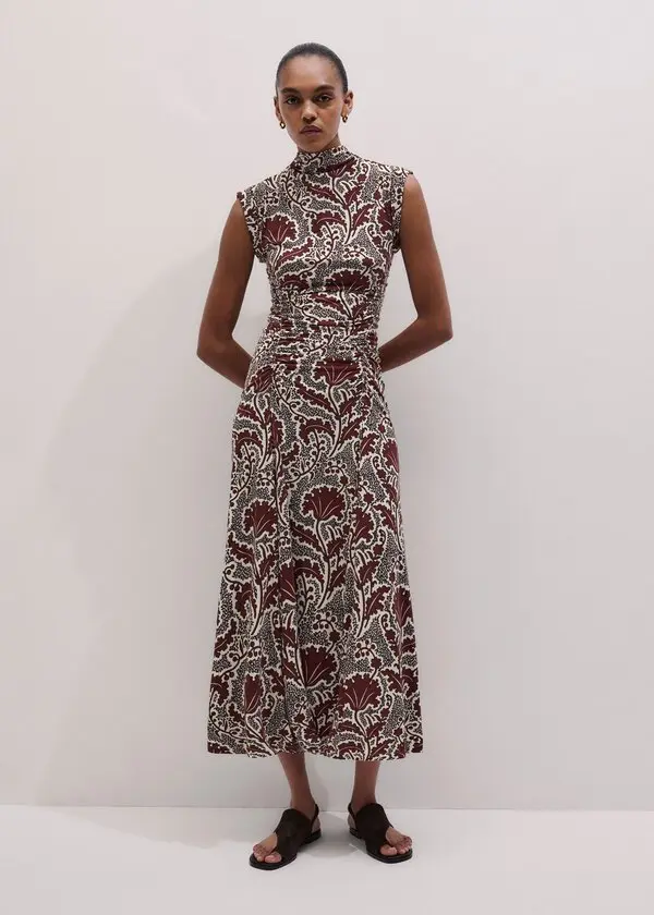 ME+EM Rising Wildflowers Print Fit And Flare Maxi Dress