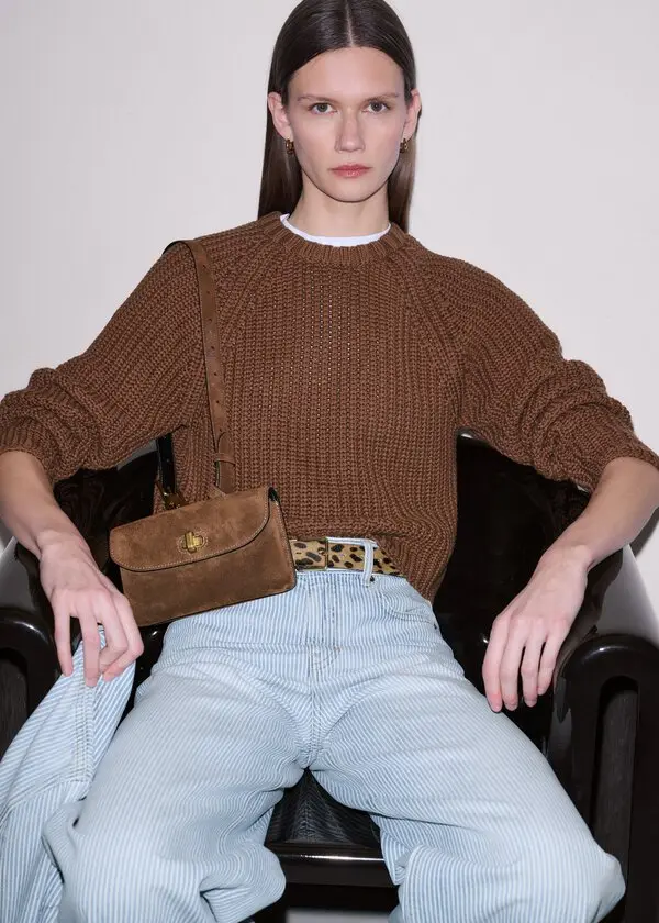ME+EM Chunky Raglan Jumper - Walnut Brown