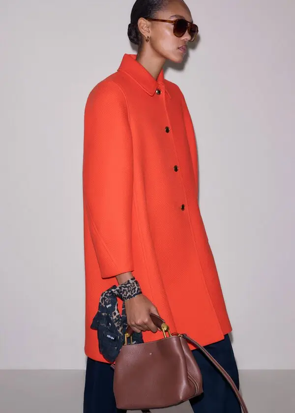 ME+EM Sculptural Sleeve Swing Coat