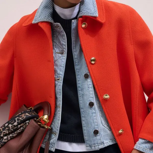 ME+EM Sculptural Sleeve Swing Coat
