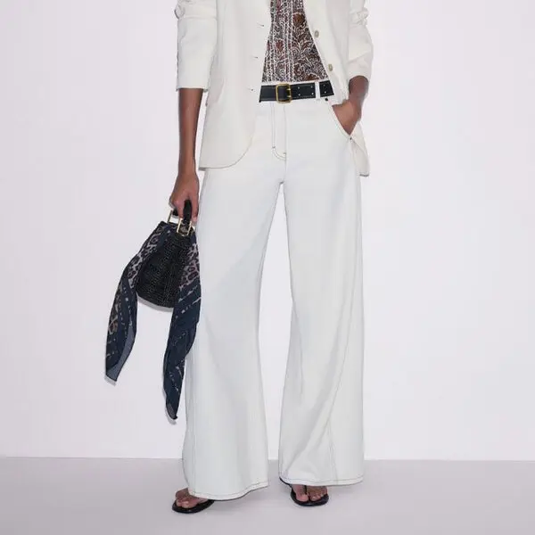 ME+EM Silk Cotton Wildflower Print Blouse