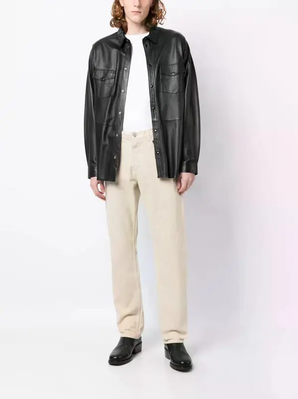 FRAME Straight-leg Jeans With Logo Patch