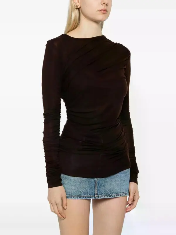 AGOLDE Tania Twist T-shirt - Brown