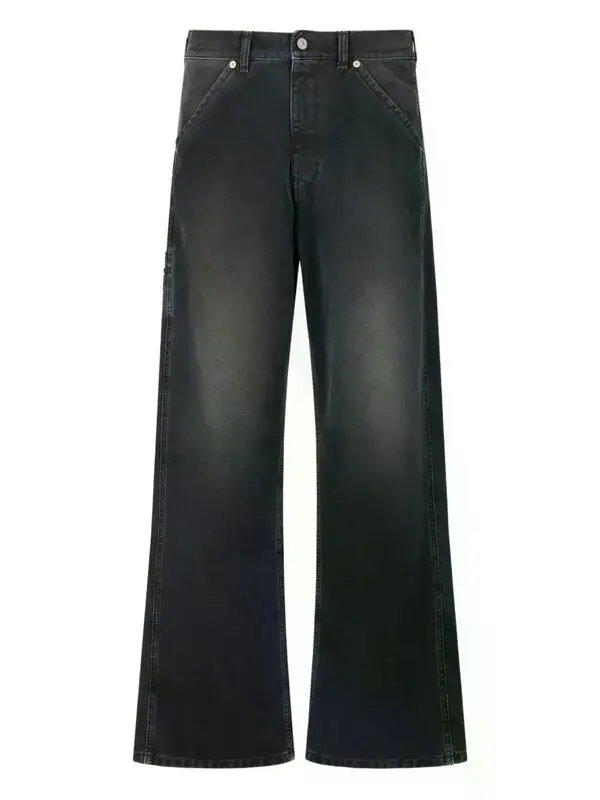Marni Flag-patch Faded Jeans - Black