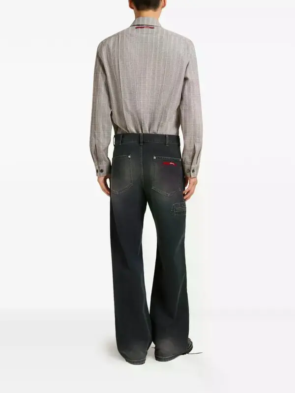 Marni Flag-patch Faded Jeans - Black