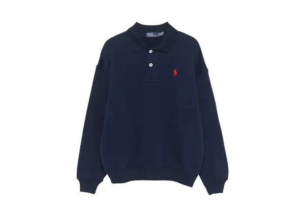 Polo Ralph Lauren Collar Fleece Pullover - Navy Blue