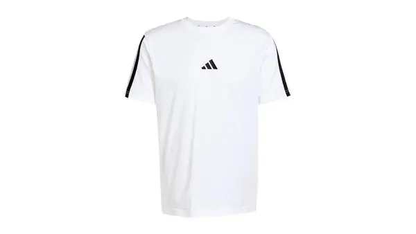 Adidas Essentials 3stripes Single Jersey T-shirt - White Black
