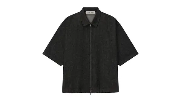 Fear Of God Essentials Denim Full Zip Work Shirt - Vintage Black