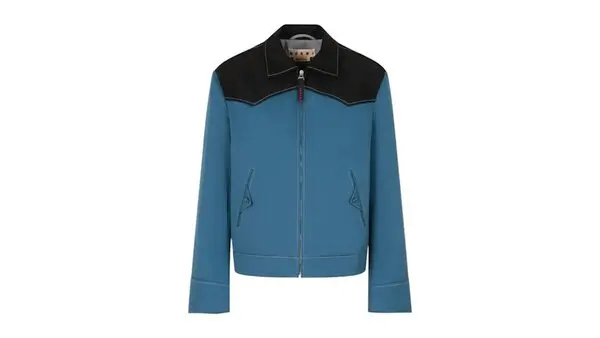 Marni Gabardine Jacket With Contrast Yokes - 00b42