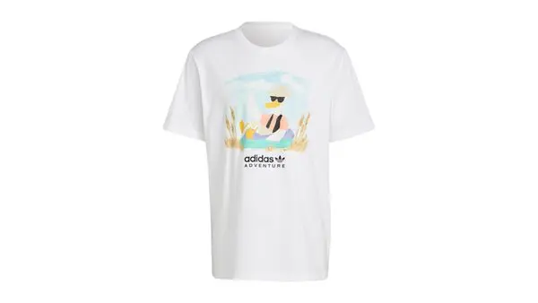 Adidas Adventure Graphic Tee Shirt - White