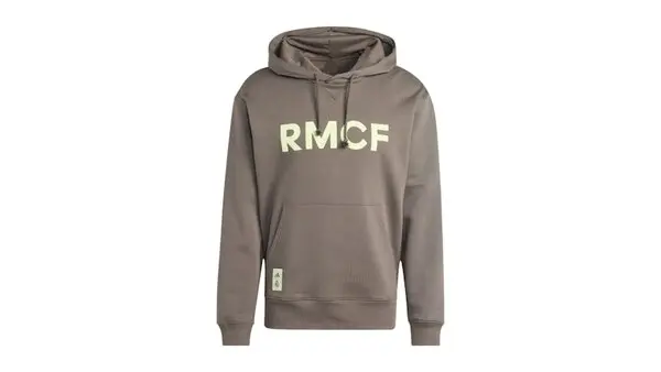 Adidas Real Madrid Seasonal Hoodie - Utility Grey Almost Lime