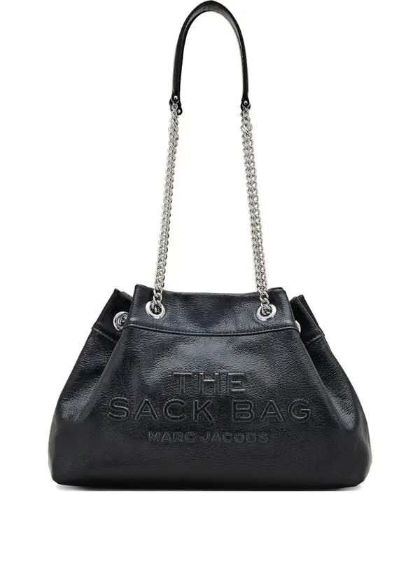Marc Jacobs Leather Chain Sack Bag - Black
