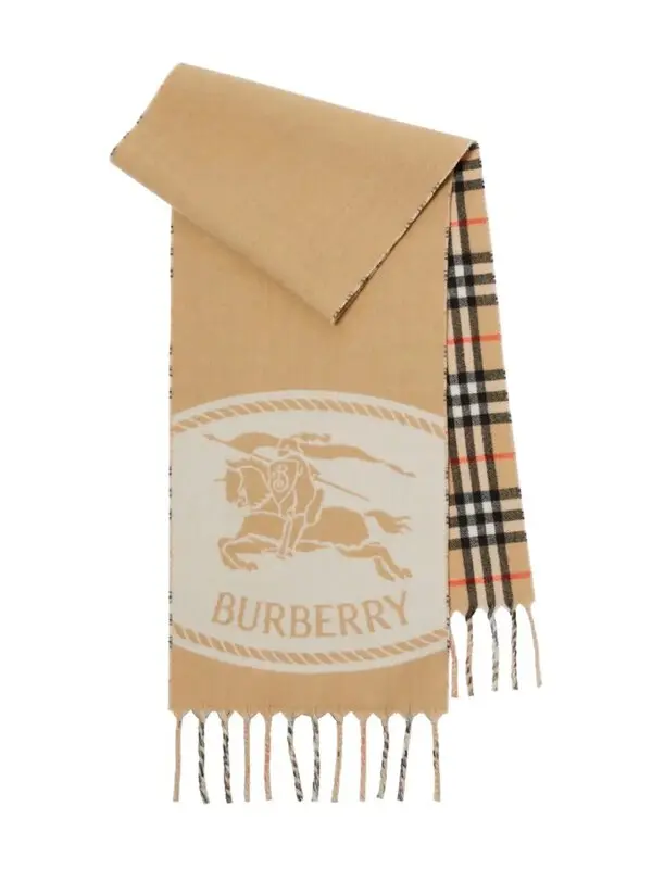 Burberry Mu Knight St To Chck Scarf - Check Sand