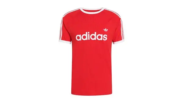 Adidas 3stripes Slim Ringer T-shirt - Better Scarelet Red