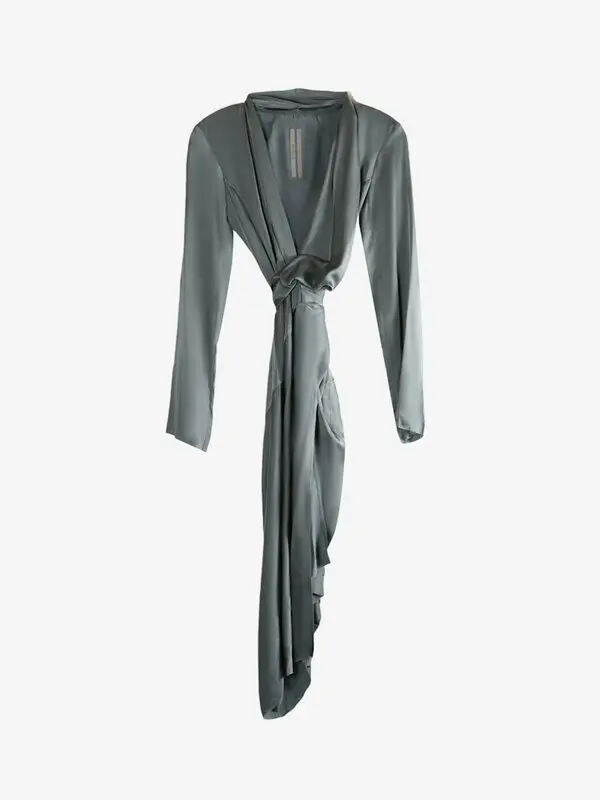 Rick Owens Charmeuse Wrap Dress