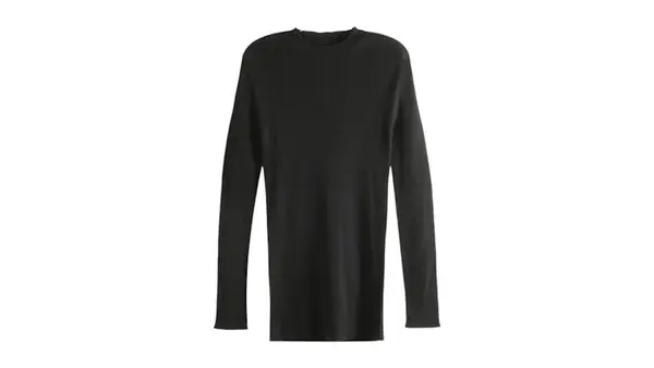 Rick Owens Ribbed Round Neck Top - Black