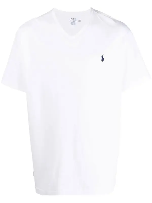 Polo Ralph Lauren Short Sleeve V-neck T-shirt - White
