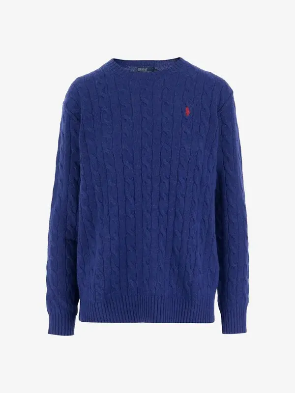Polo Ralph Lauren Long Sleeve Crew Neck Pullover - Midnight Cobalt Blue