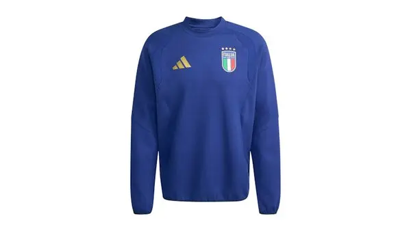 Adidas Italy Tiro Travel Crew Sweatshirt - Victory Blue