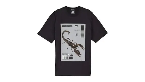 Adidas Y3 Nbhd Graphic Tee Shirt - Black Granite