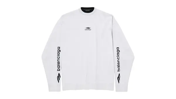 Balenciaga 3b Sports Icon Ski Crewneck Sweatshirt - White/black