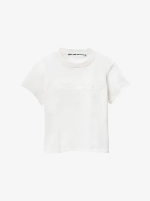 Alexander Wang Shrunken T-shirt - Vintage White