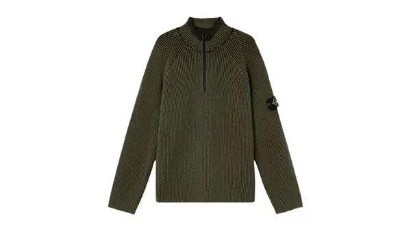 Stone Island Vanise Full Rib Rws Wool 5100024 Sweater - Military Green