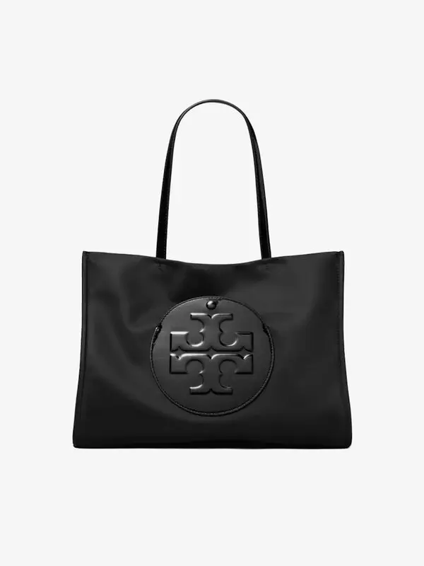 Tory Burch Ella Patent Small Tote Bag - Black
