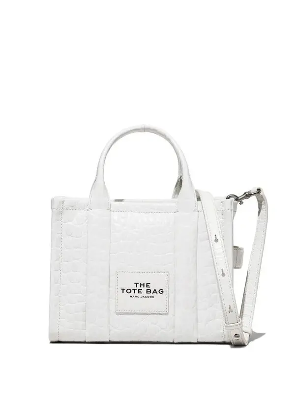 Marc Jacobs Croc Emb Small Tote Bag - Ivory