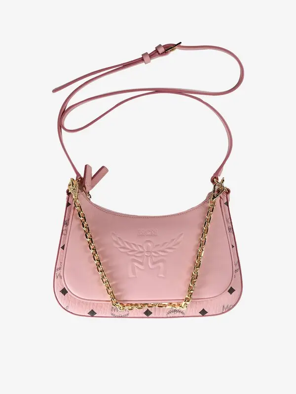 Mcm Aren Vi Thlr Mix Small Hobo Bag - Soft Pink