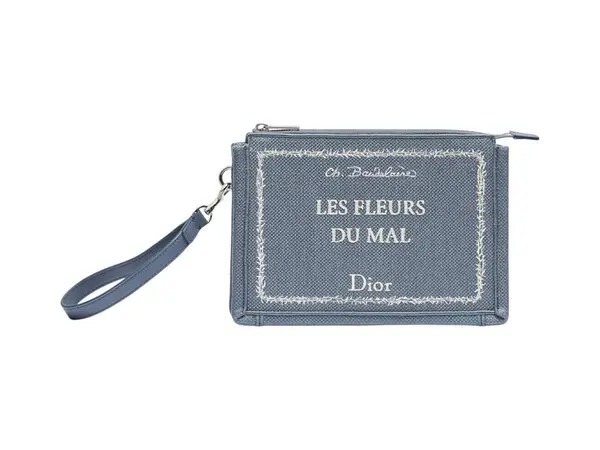 Dior A5 Les Fleurs Du Mal Triangle Pouch - Blue/white