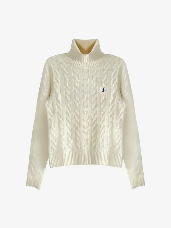 Polo Ralph Lauren Wool Cashmere Long Sleeve Pullover - Authentic Cream