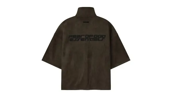 Fear Of God Essentials Suede Fleece High Neck 3/4 Sleeve Jacket