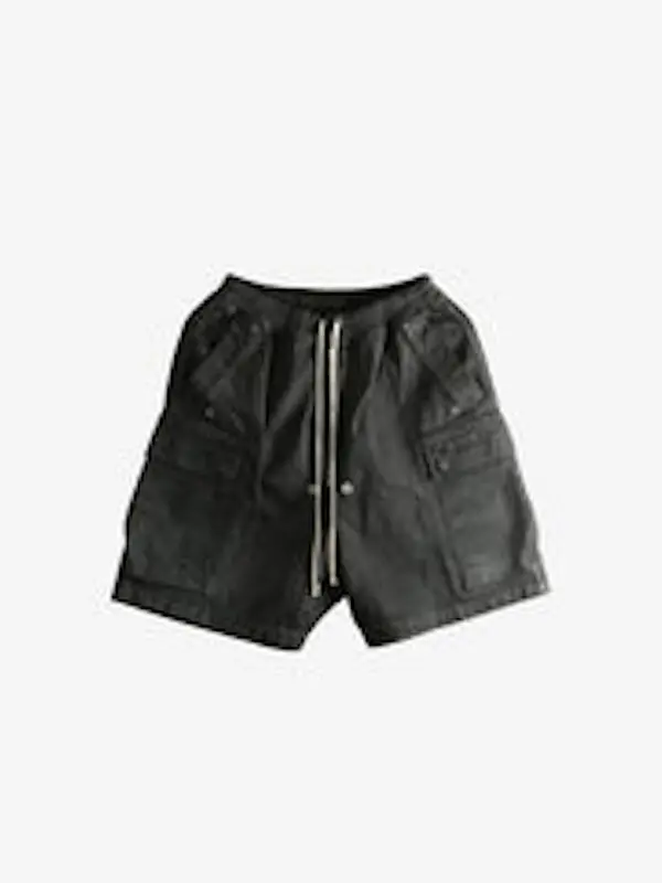 Rick Owens Denim Cargobela Shorts