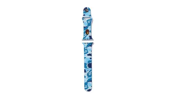 A BATHING APE Abc Camo Watch Band - Blue