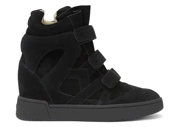 Isabel Marant Im3 Hightop Leather Wedge Sneakers - Black