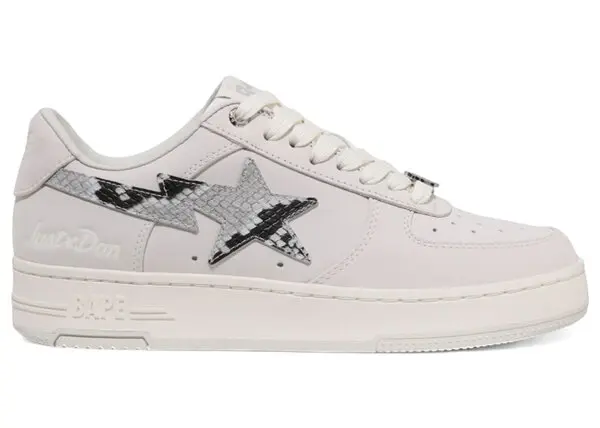 A BATHING APE Sta Just Don Python - White