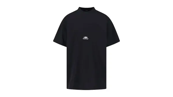 Balenciaga Oversized Crewneck Sweatshirt T-shirt - Washed Black/white