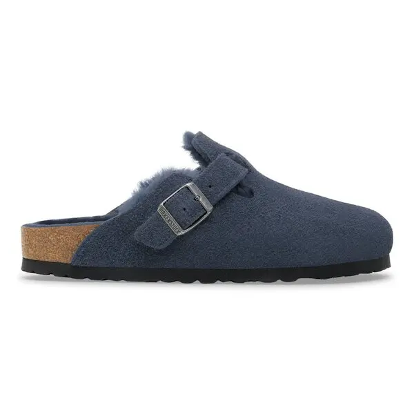 BIRKENSTOCK Boston Shearling Suede Leather - New Navy Blue