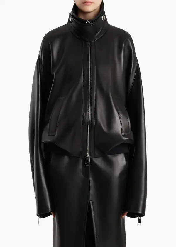 Khaite Hamett Jacket In Leather