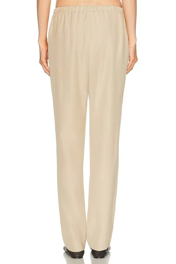 Loulou De Saison Scot Ankle Length Straight Leg Pant - Beige
