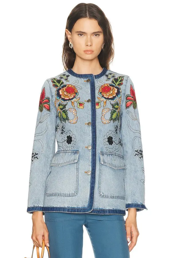 Valentino Garavani Embroidered Denim Jacket