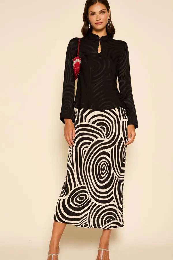 Rixo Printed Ardith Skirt