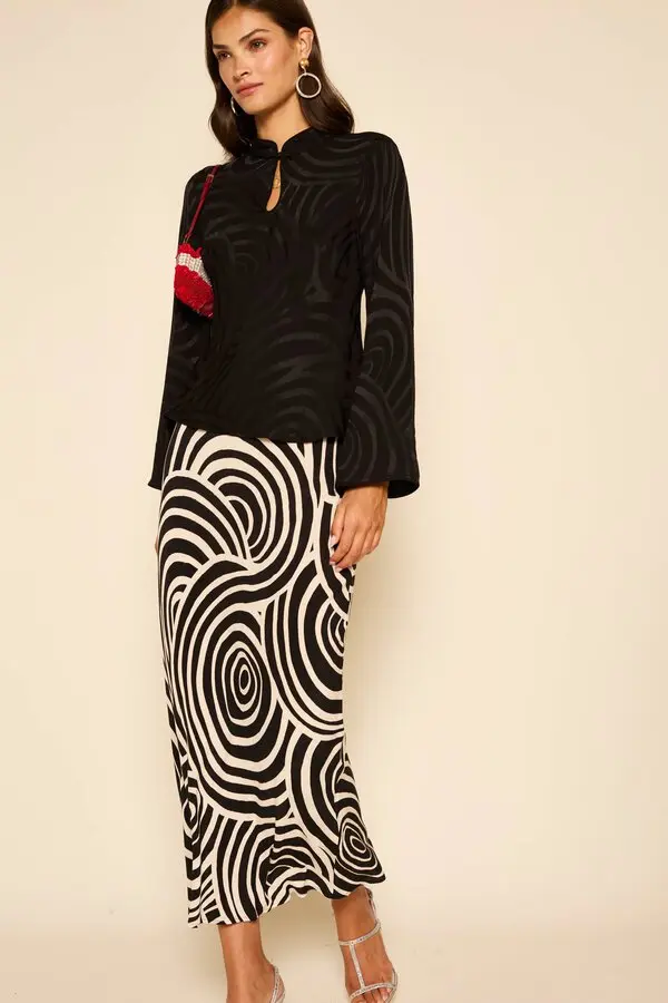 Rixo Printed Ardith Skirt