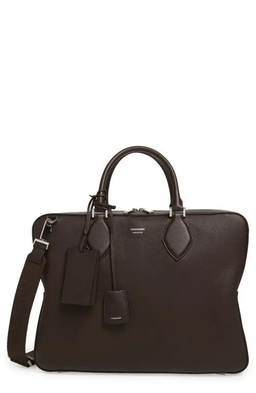 FERRAGAMO Star Leather Tote - Testa Di M Testa Di Moro