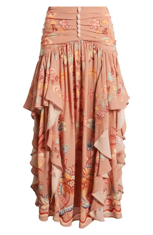 Farm Rio Ruffled Maxi Skirt