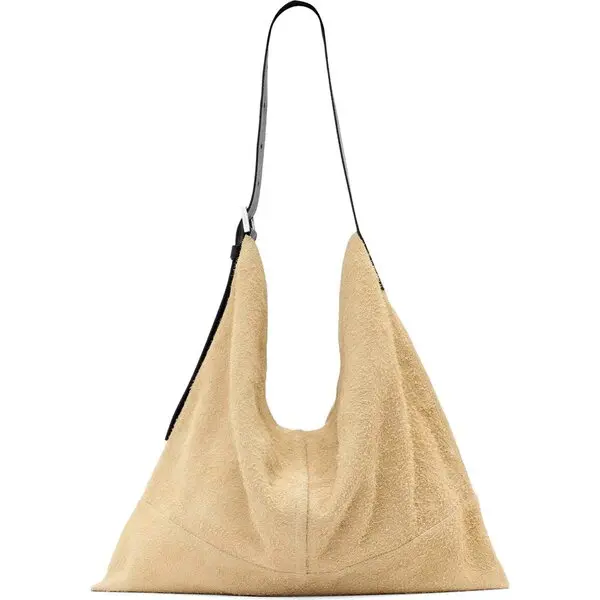 ALLSAINTS Asha Suede Shoulder Bag - Sahara White